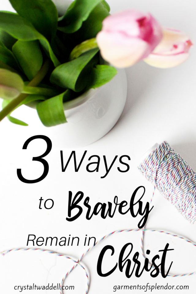 Three Ways to Bravely Remain in Christ