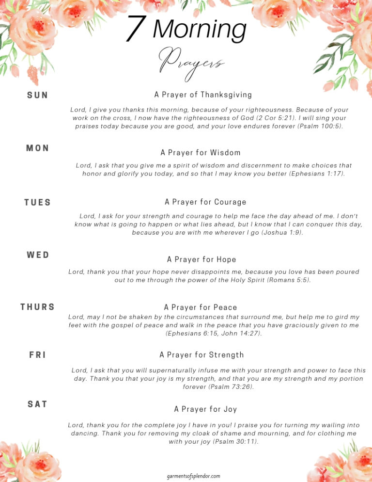 21 Short Morning Prayers to Brighten your Day (with Free Printable)