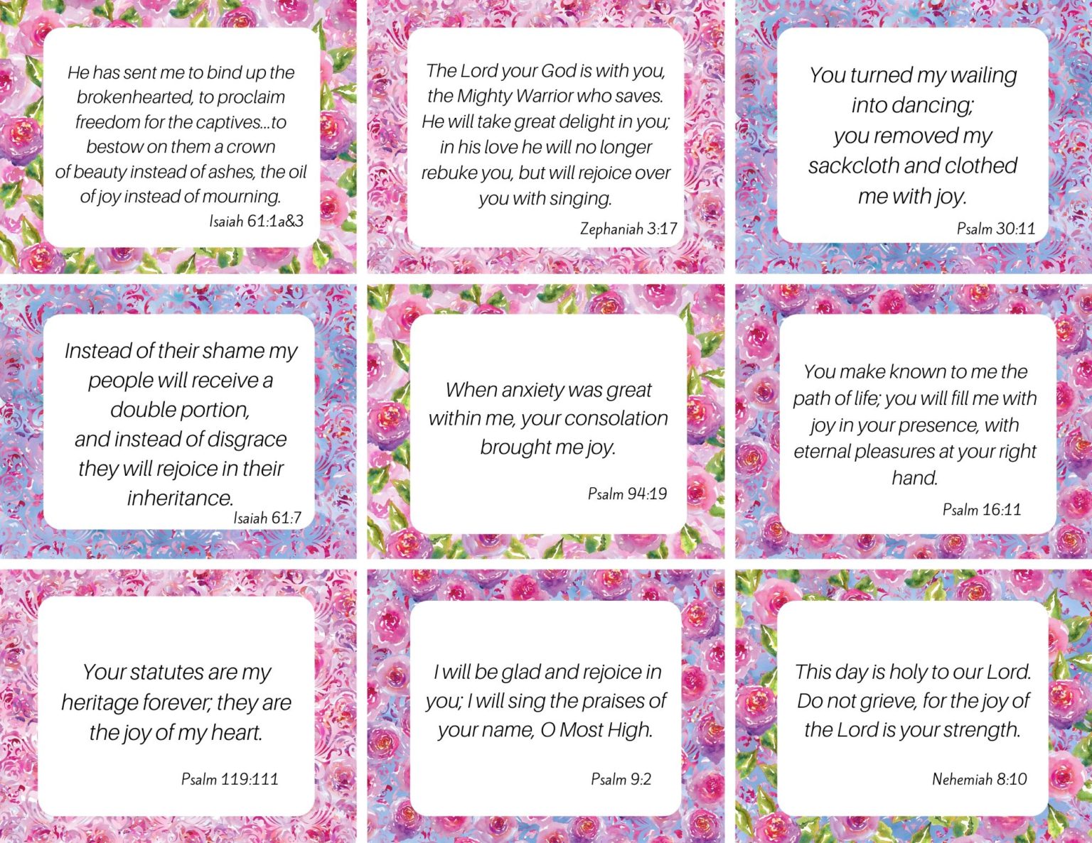 100 Amazing (and FREE) Printable Scripture Cards