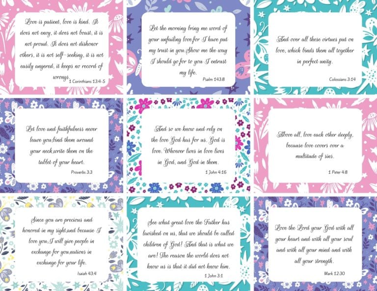 100 Amazing (and FREE) Printable Scripture Cards