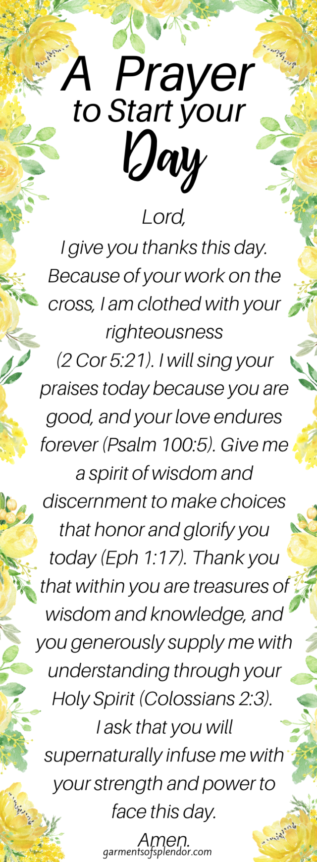 21 Short Morning Prayers to Brighten your Day (with Free Printable)