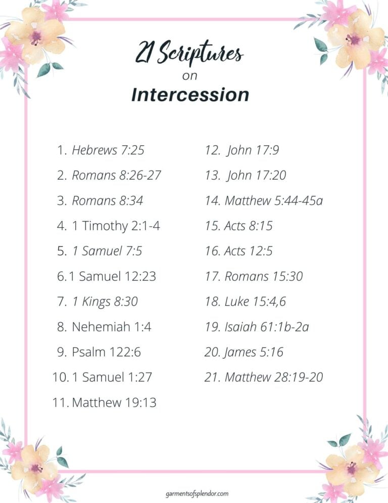 21 Powerful Scriptures on Intercession (with Free Printables)