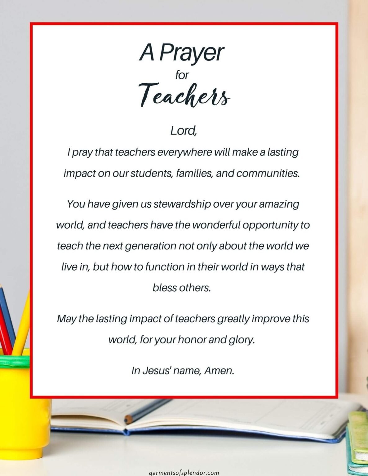 19 Powerful Prayers for Teachers (with Free Printable)