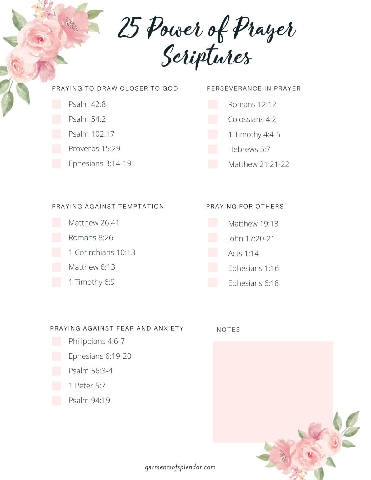 25 Encouraging Bible Verses on the Power of Prayer (with Free Printable)