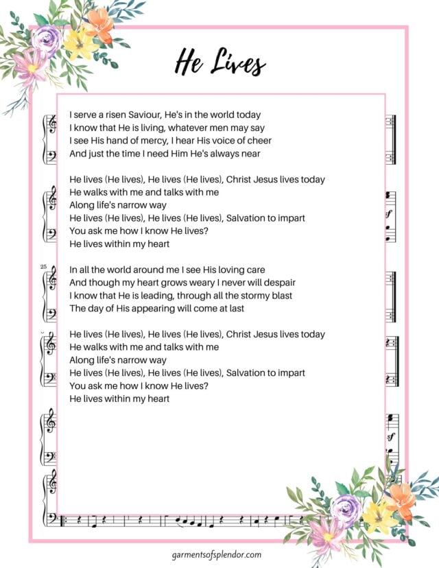 40 Beautiful Easter Hymns (with Free Printable Lyrics)