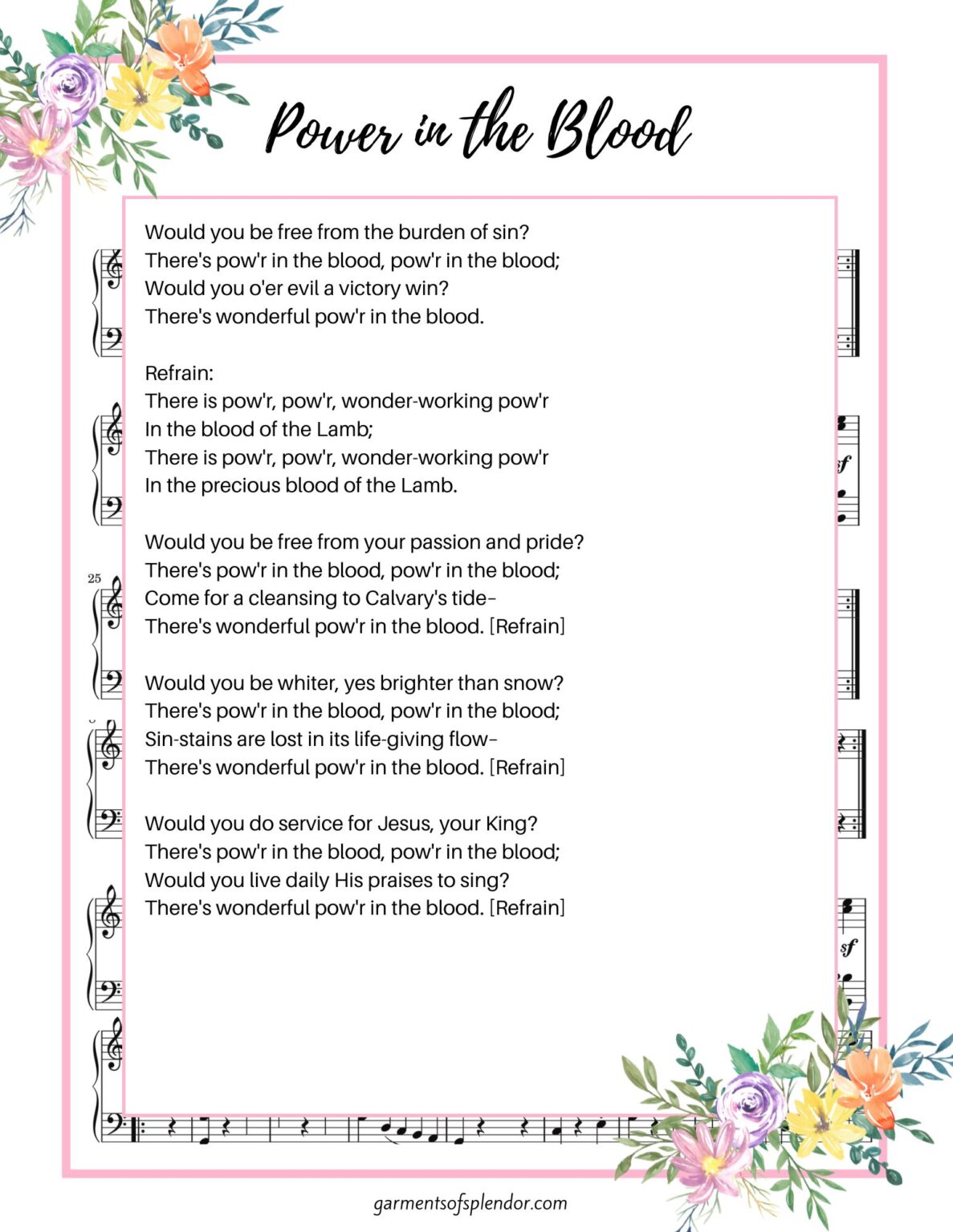 40 Beautiful Easter Hymns (with Free Printable Lyrics)