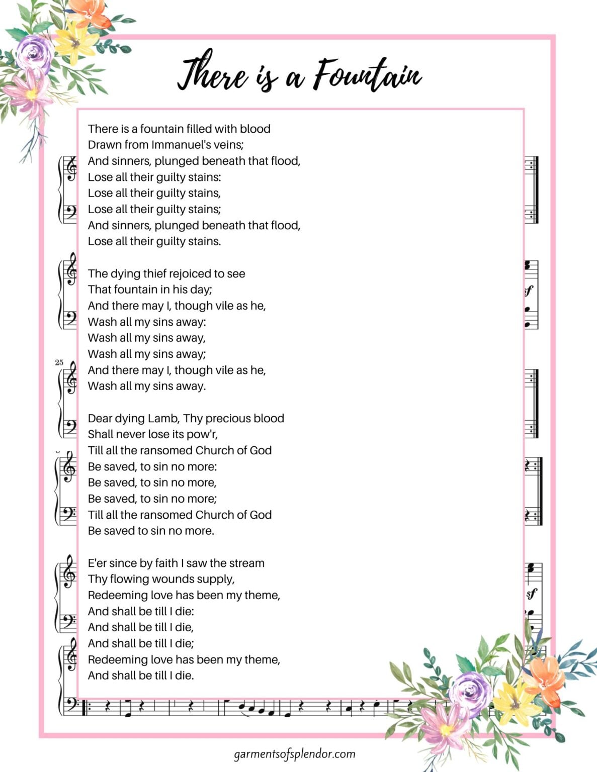 40 Beautiful Easter Hymns (with Free Printable Lyrics)