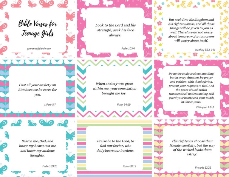 40 Uplifting Bible Verses for Teenage Girls (with Free Printable Cards)