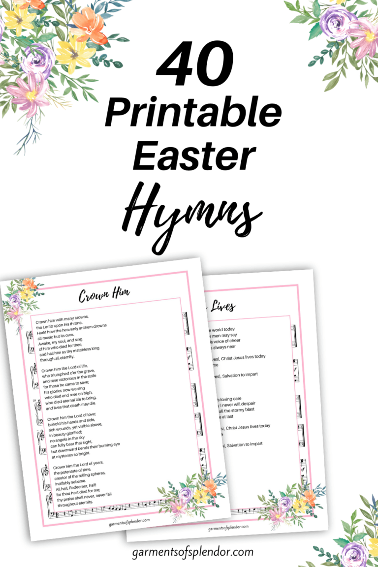 40 Beautiful Easter Hymns (with Free Printable Lyrics)