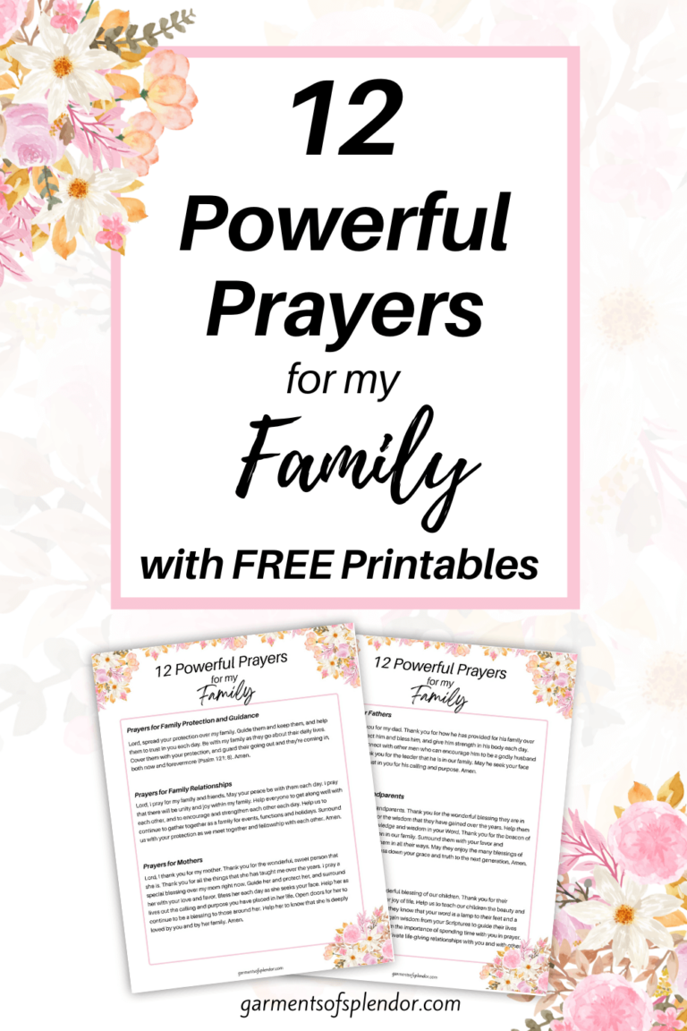 12 Powerful Prayers for Family (with FREE Printable Prayers)