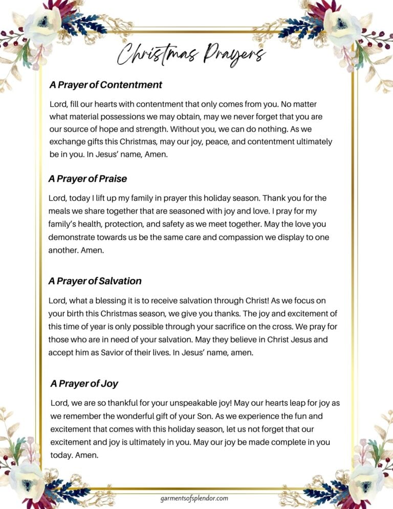 25 Short Christmas Prayers (with Free Printables)