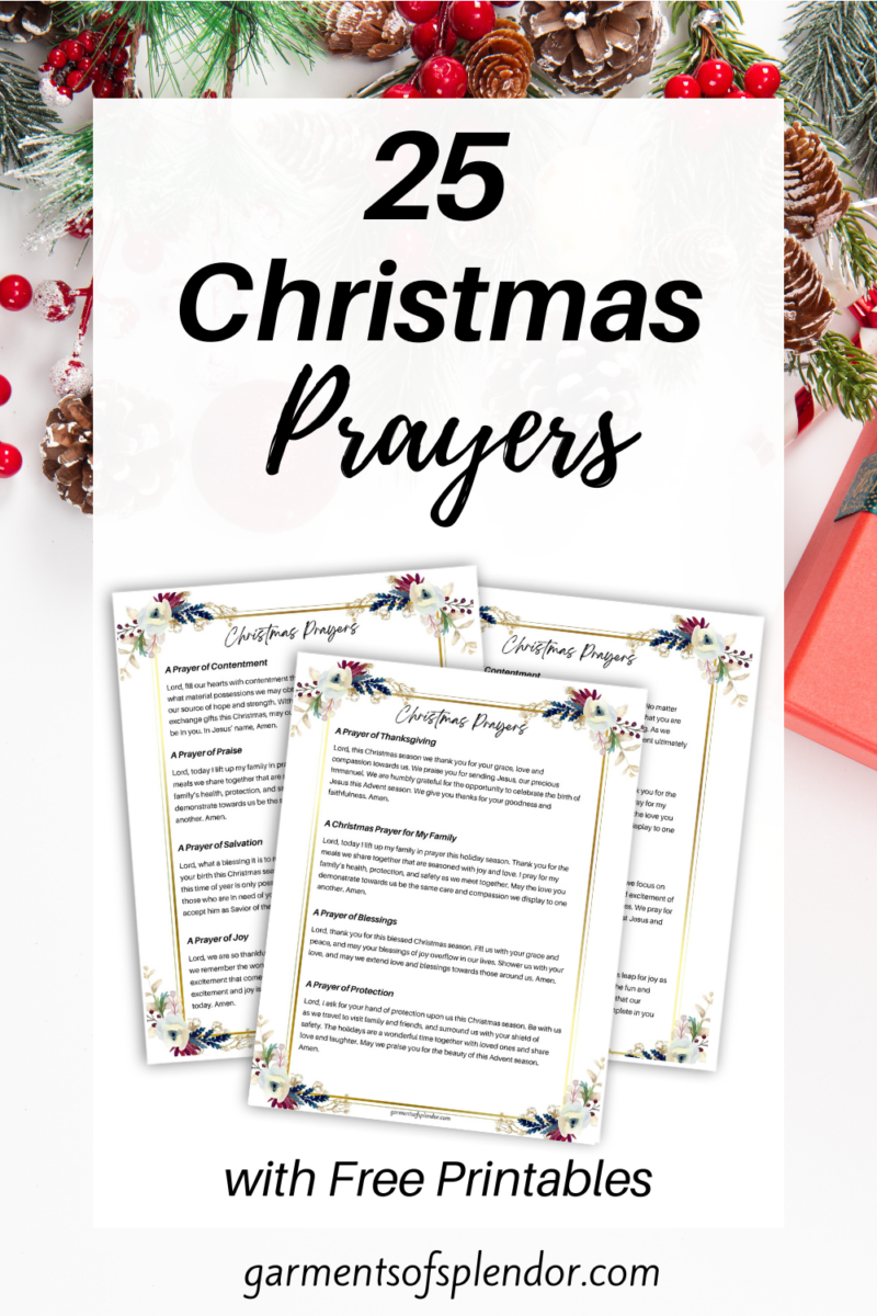 25 Short Christmas Prayers (with Free Printables)