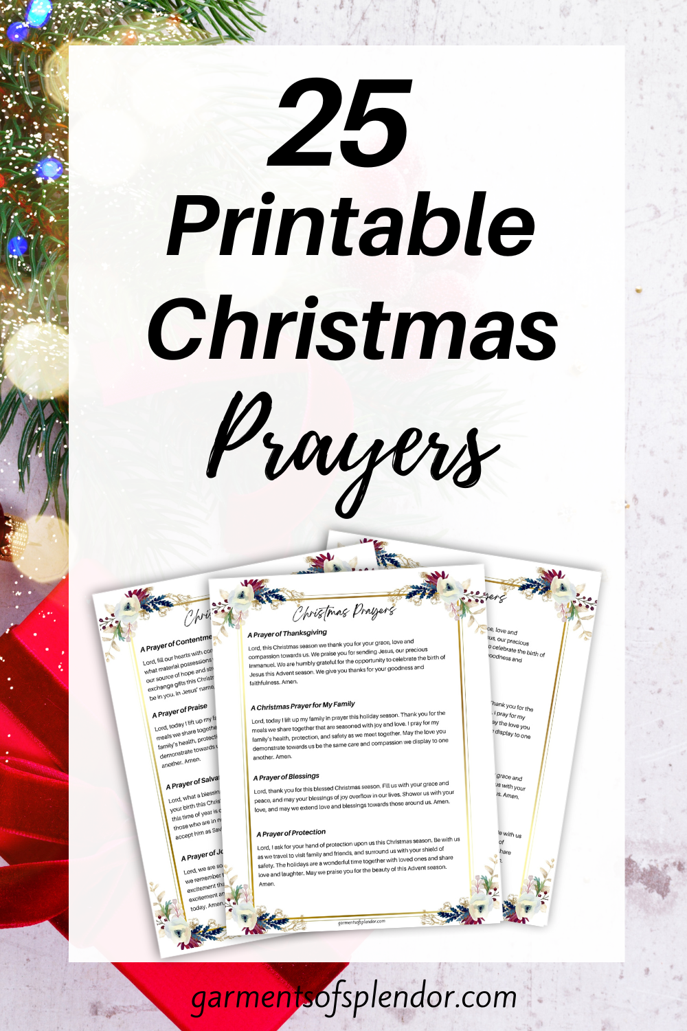 25 Short Christmas Prayers (with Free Printables)