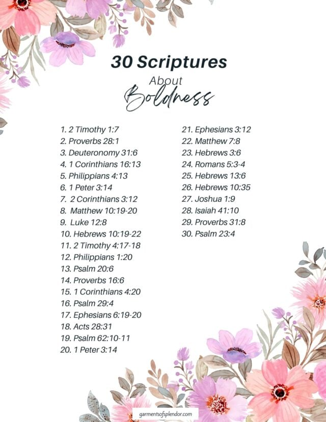 30 Powerful Bible Verses About Boldness (with FREE Printables)