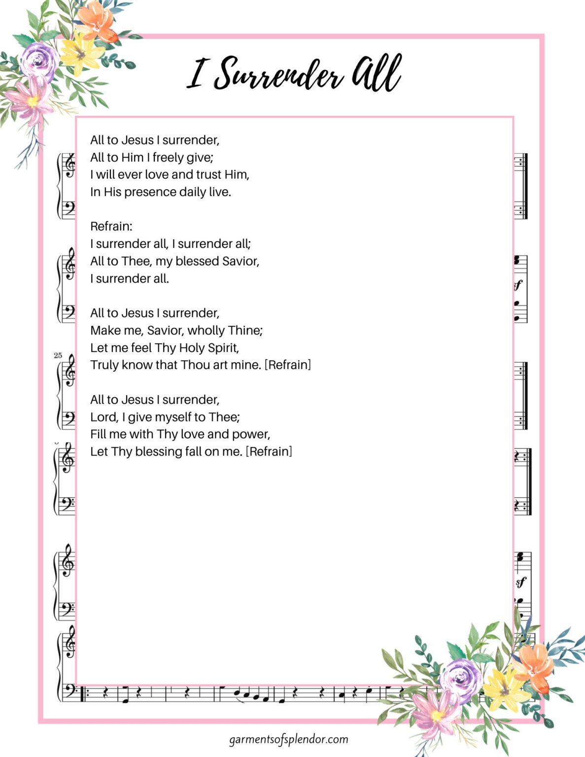 40 Beautiful Easter Hymns (with Free Printable Lyrics)