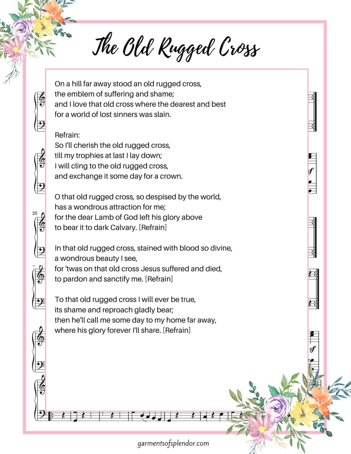 40 Beautiful Easter Hymns (with Free Printable Lyrics)