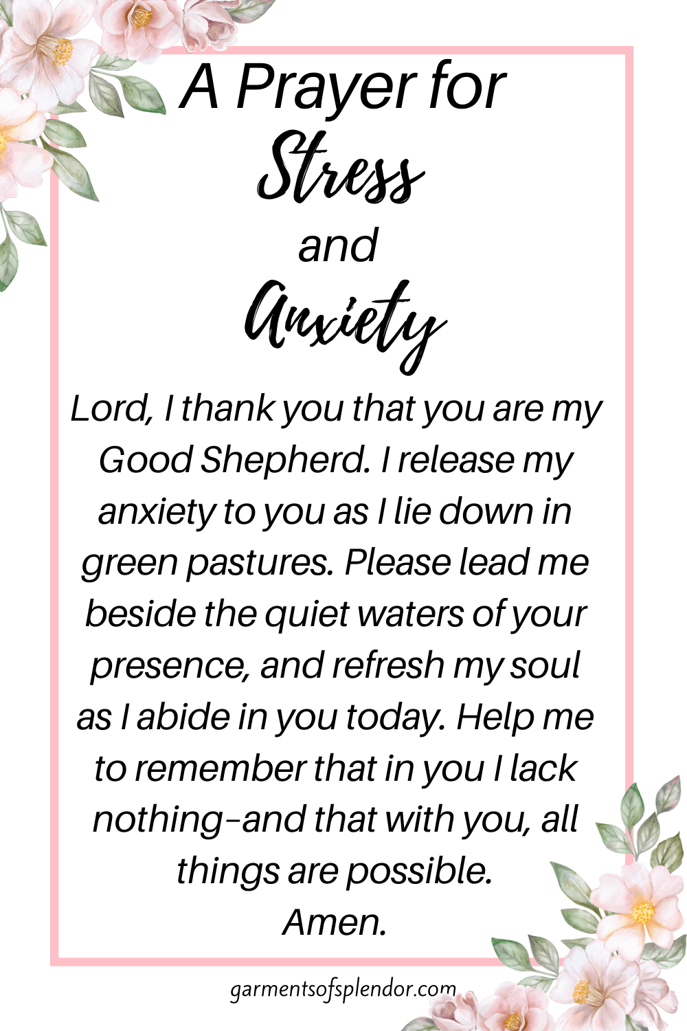 35 Calming Prayers for Stress and Anxiety (with Free Printable)