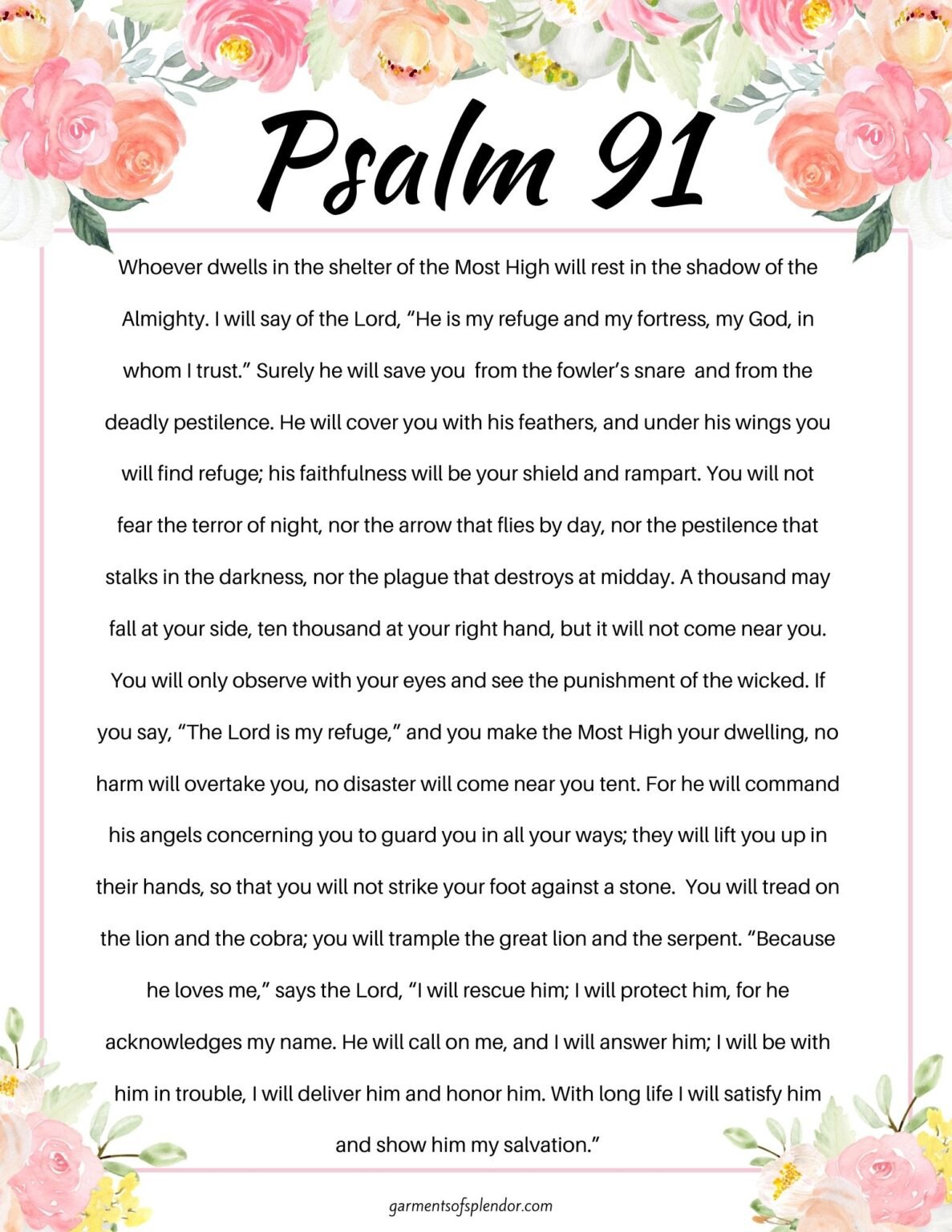 How to Pray Psalm 91 as a Powerful Prayer of Protection