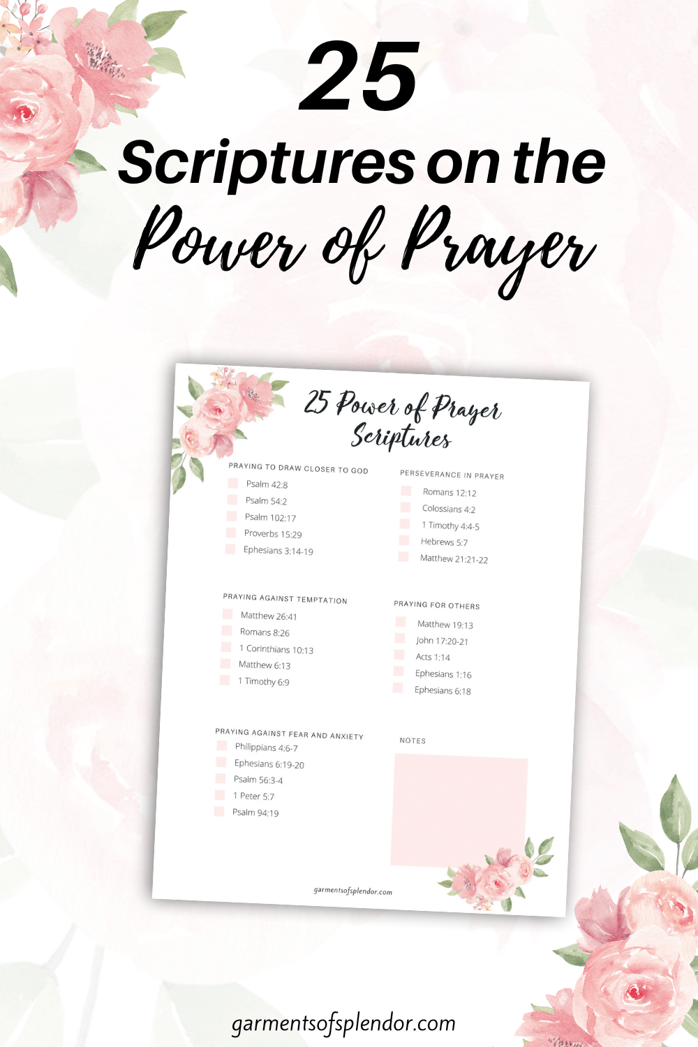 25 Encouraging Bible Verses on the Power of Prayer (with Free Printable)