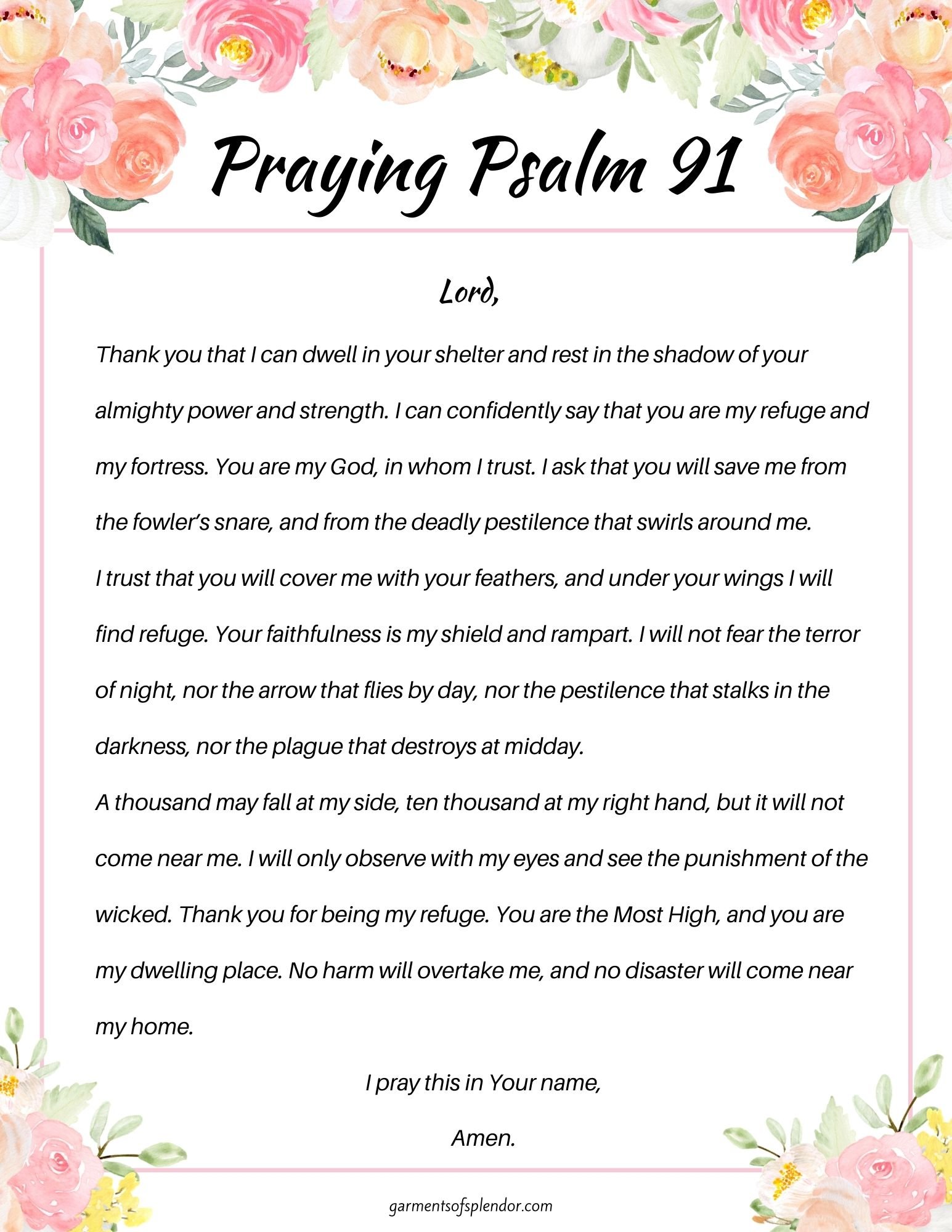 How to Pray Psalm 91 as a Powerful Prayer of Protection