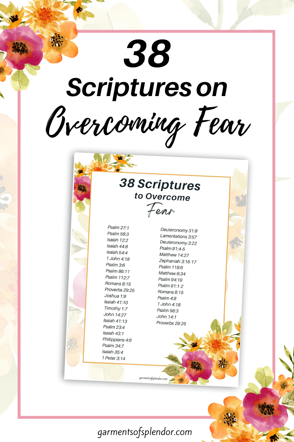38 Powerful Scriptures on Overcoming Fear (with Free Printables)