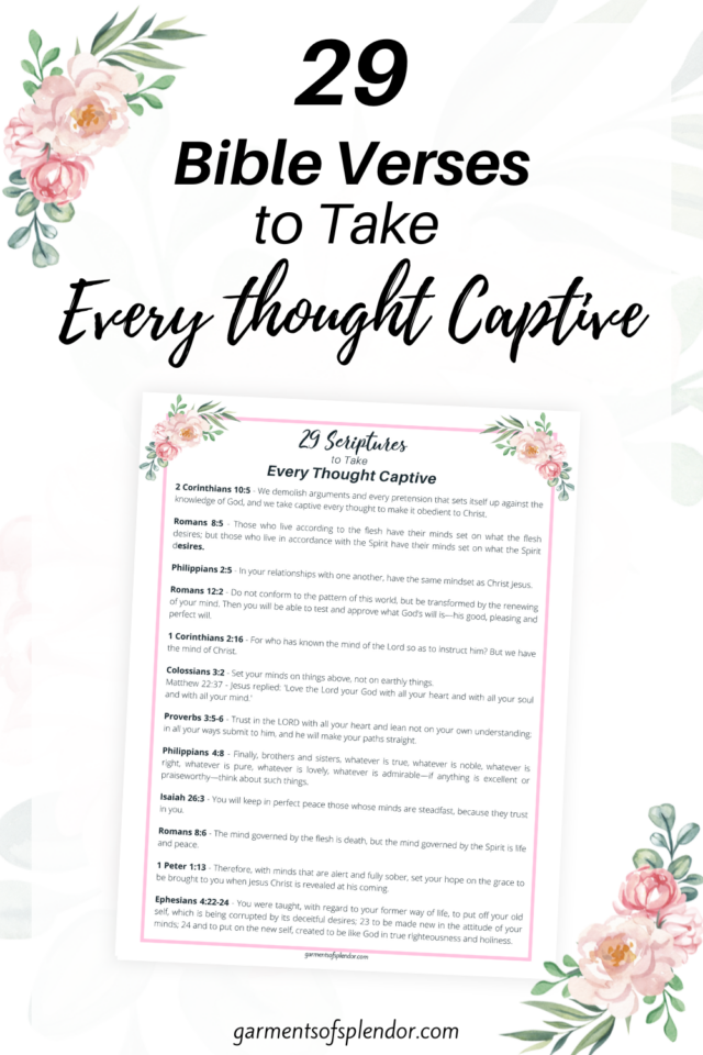 29 Powerful Bible Verses to Take Every Thought Captive