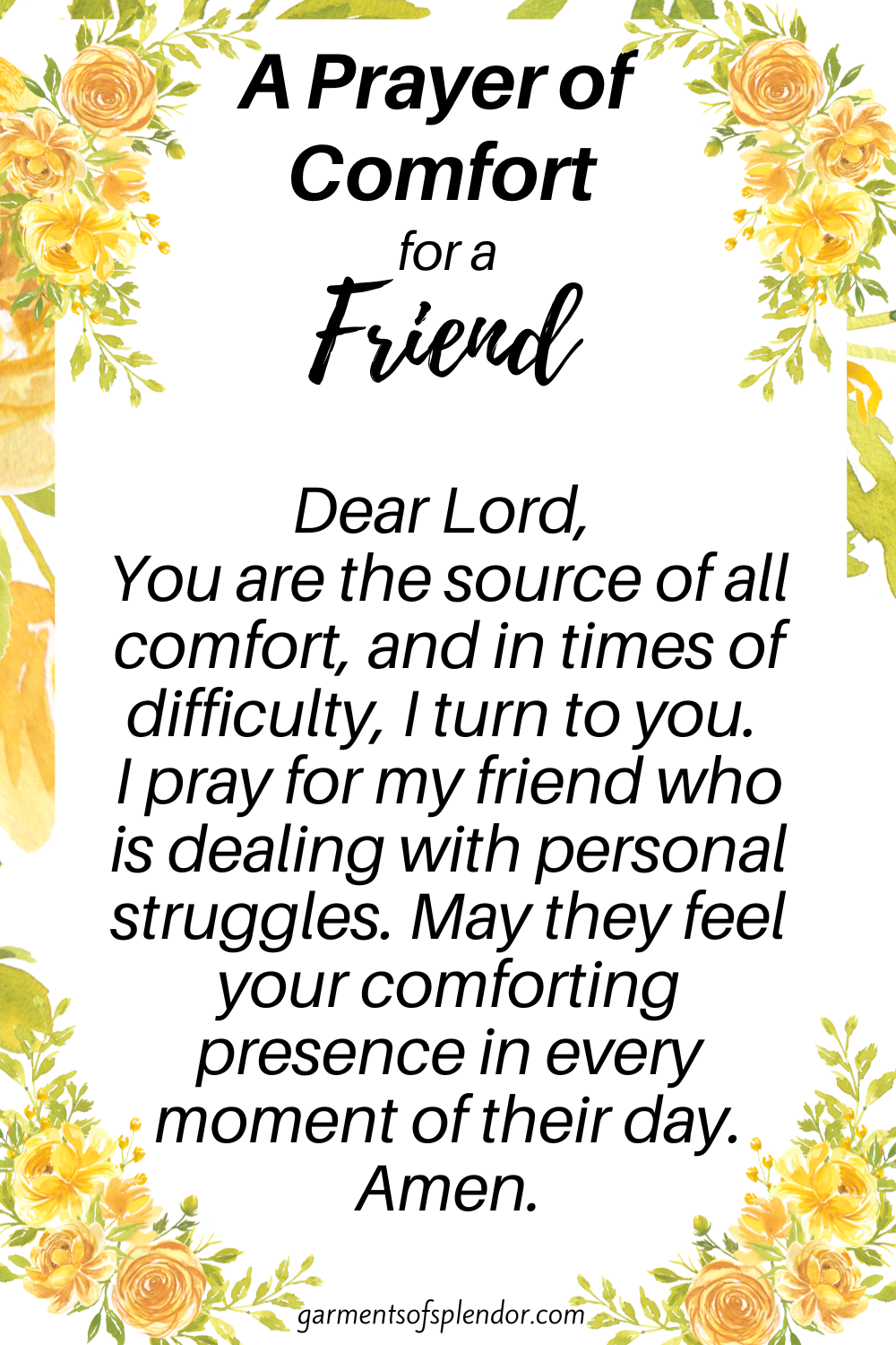 10 Powerful Prayers of Comfort for a Friend
